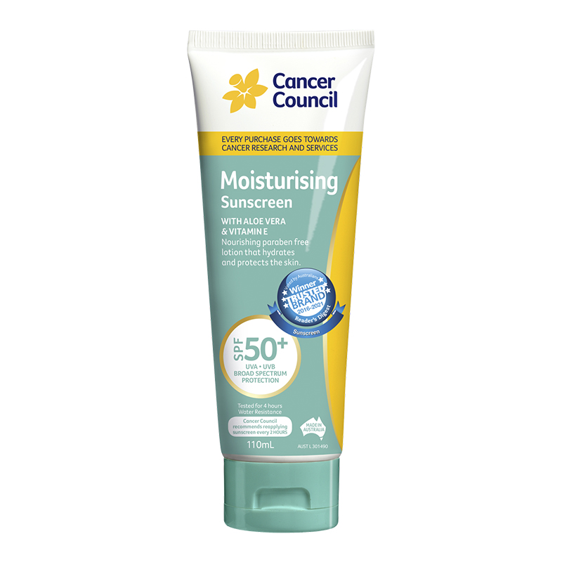 Cancer Council Moisturising Sunscreen With Aloe SPF50+ - 110mL | WholeLife