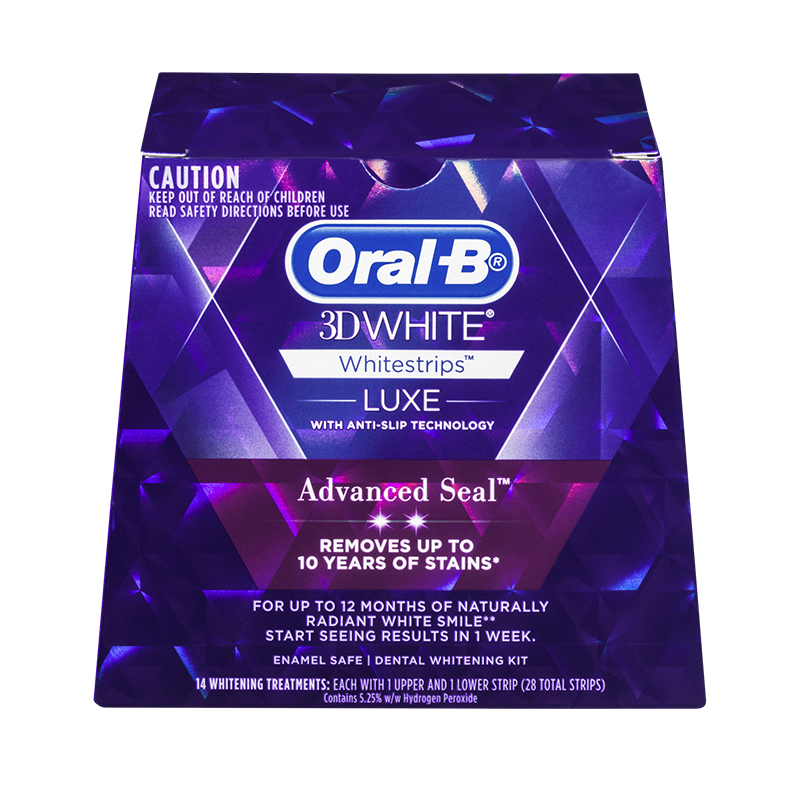 Oral-B 3D White Luxe Whitestrips Advance Seal - 14 Pack | WholeLife