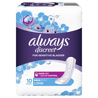 Always Discreet Long Pads - 10 Pack | WholeLife