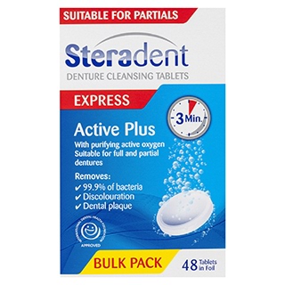 Steradent Active Plus - 48 Tablets | WholeLife
