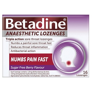 Betadine Anaesthetic Berry - 16 Lozenges | WholeLife