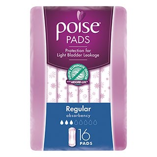 Poise Pad Regular - 16 Pack | WholeLife