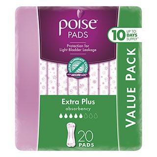 Poise Pads Extra Plus - 20 Pack | WholeLife
