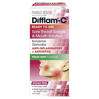 Difflam-C Anti-Inflammatory Antiseptic Gargle Solution - 100ml | WholeLife