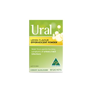 Ural Effervescent Powder Lemon - 8 Sachets | WholeLife