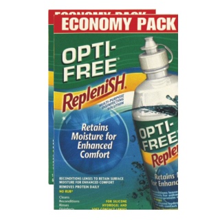 Opti-Free Replenish Contact Lens Solution Economy - 300mL + 120mL ...