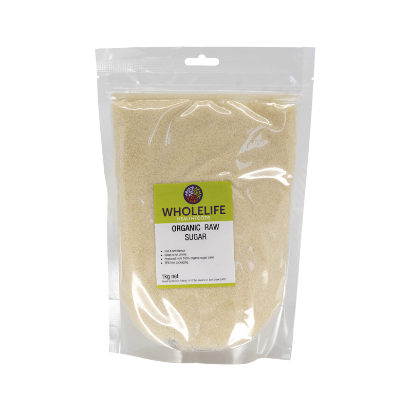 Organic Raw Sugar 1kg | WholeLife