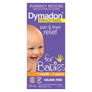 Dymadon For Babies 1 Month - 2 Years Colour Free Orange 60mL | WholeLife