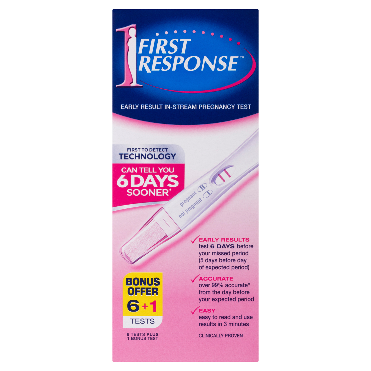 First Response Instream Pregnancy Test 7 Pack | WholeLife