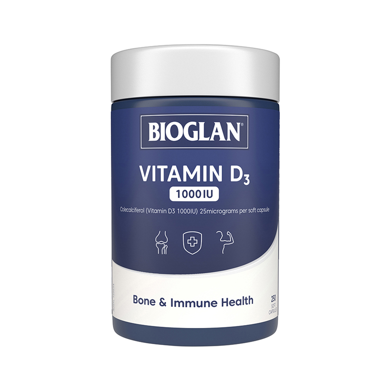 BIOGLAN Vitamin D3 1000IU 250 Capsules | WholeLife
