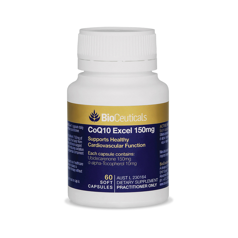 Bioceuticals CoQ10 Excel 150mg 60 Softgels | WholeLife