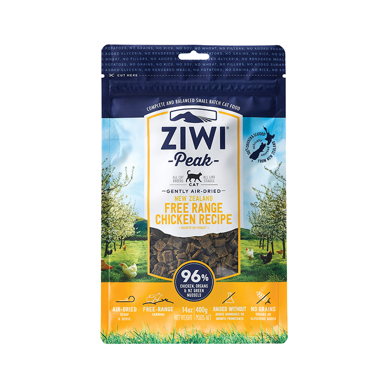 Ziwi Peak Gently Air-Dried New Zealand Free Range Chicken Recipe Cat Food 400g | WholeLife
