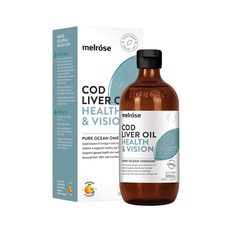 Cod Liver Oil Health & Vision 500ml | WholeLife