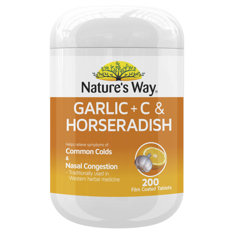 Garlic + C & Horseradish 200 Tablets | WholeLife