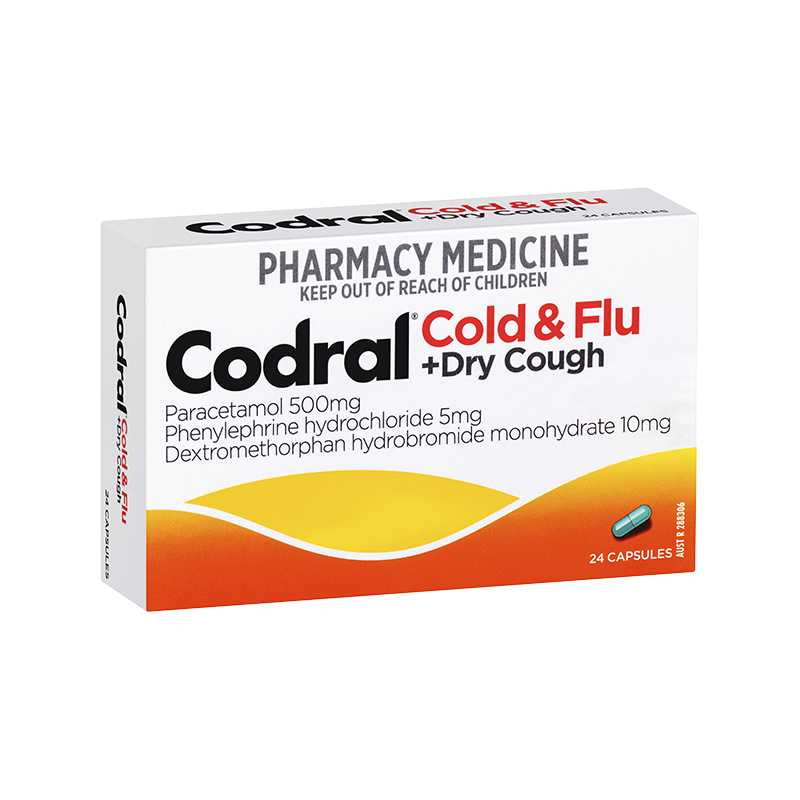 Cold & Flu + Dry Cough 24 Capsules | WholeLife