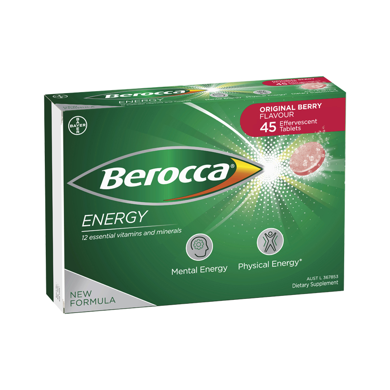 Energy Original Berry 45 Effervescent Tablets | WholeLife