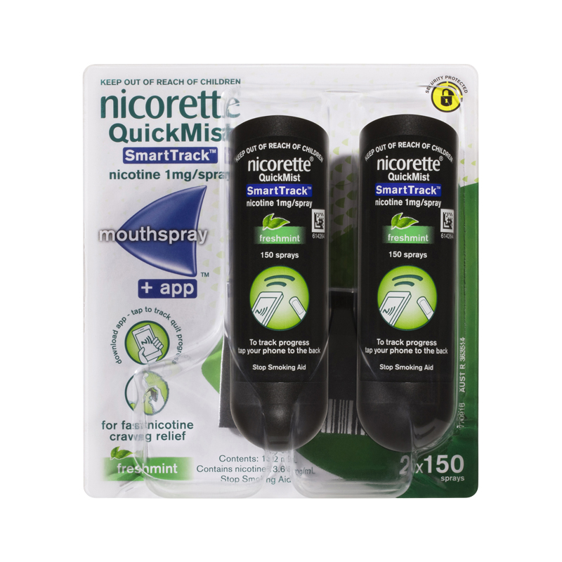 QuickMist Smart Track Freshmint Duo 2 x150 Sprays | WholeLife