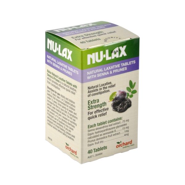 Natural Laxative Senna & Prune 40 Tablets | WholeLife