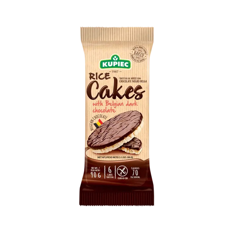 Rice Cakes with Belgian Dark Chocolate 90g | WholeLife