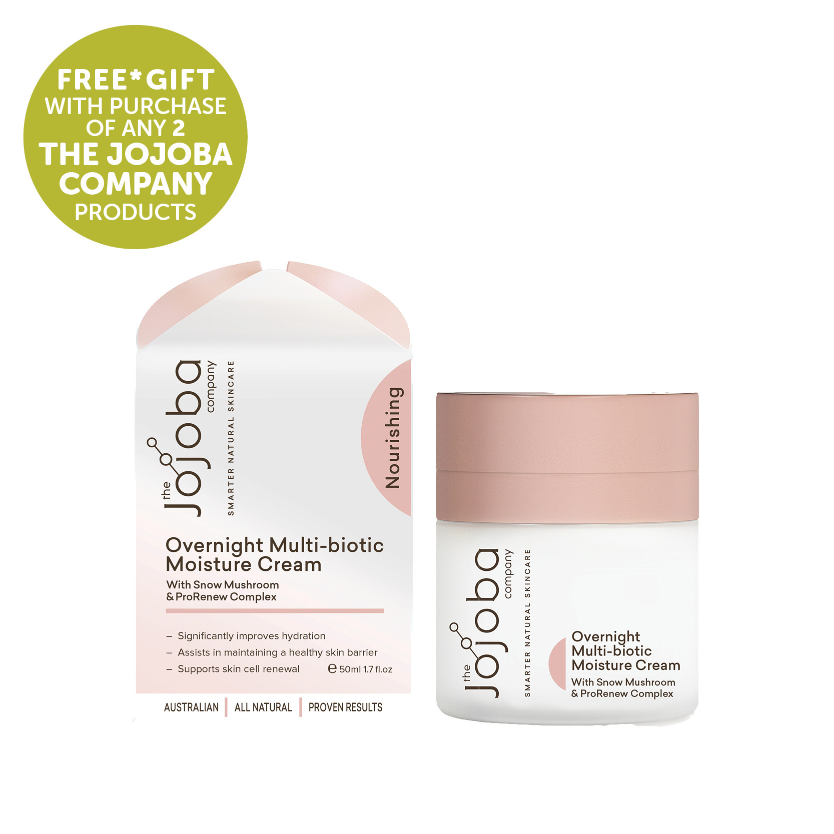 Overnight Multi-biotic Moisture Cream 50ml | WholeLife