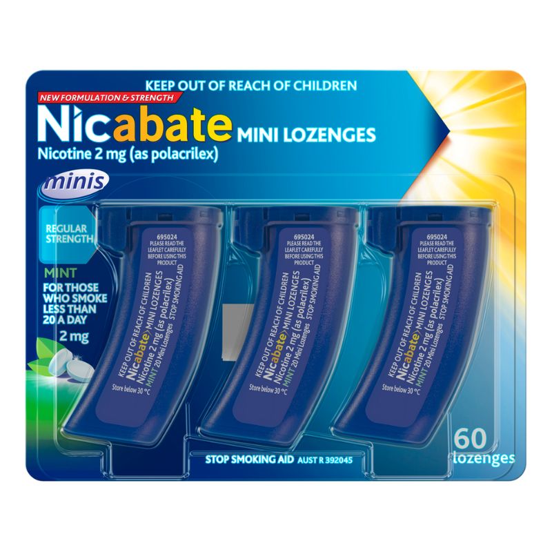 Mini Lozenge Stop Smoking Nicotine 2mg Extra Strength Mint 60 Pack ...