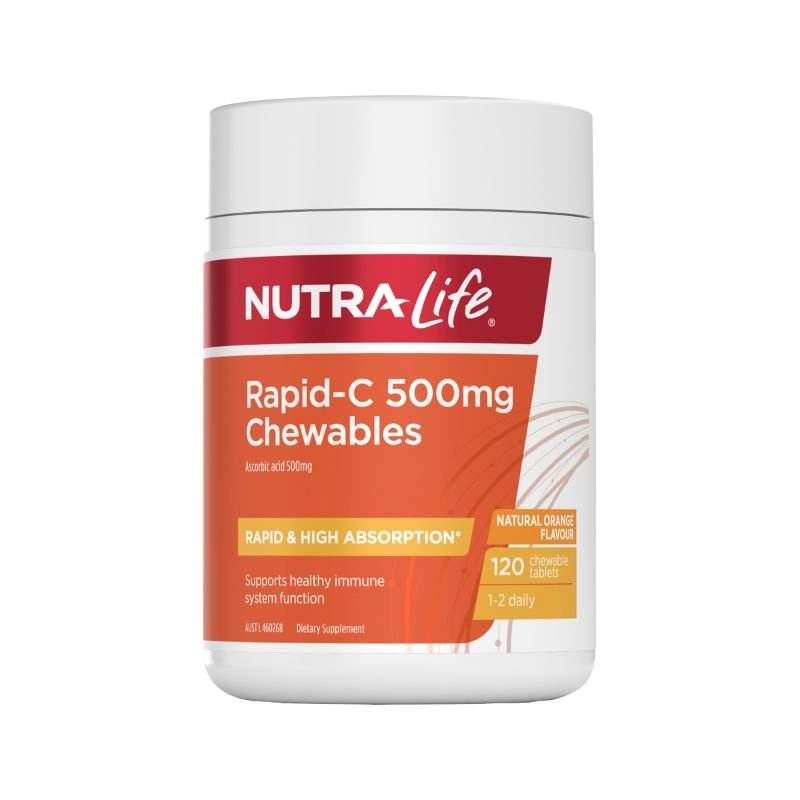 Rapid-C 500mg Chewables 120 Tablets | WholeLife