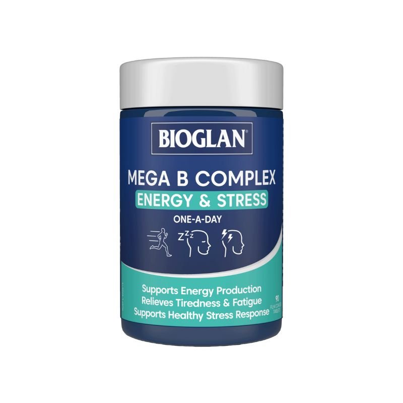 Mega B Complex Energy & Stress 90 Tablets | WholeLife