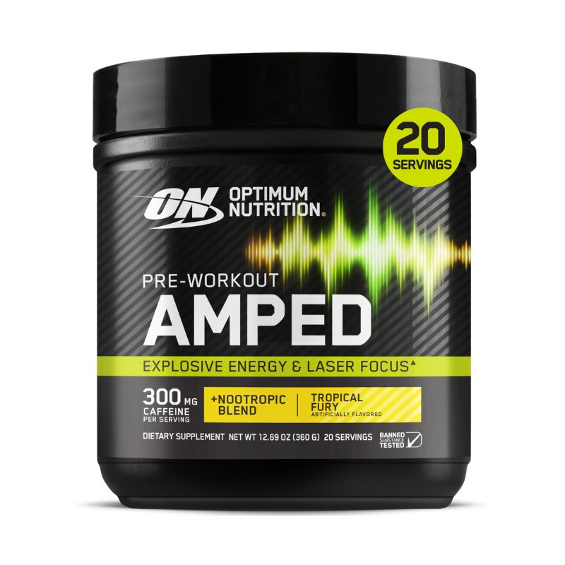 Amped Pre workout Tropical Fury 360g | WholeLife